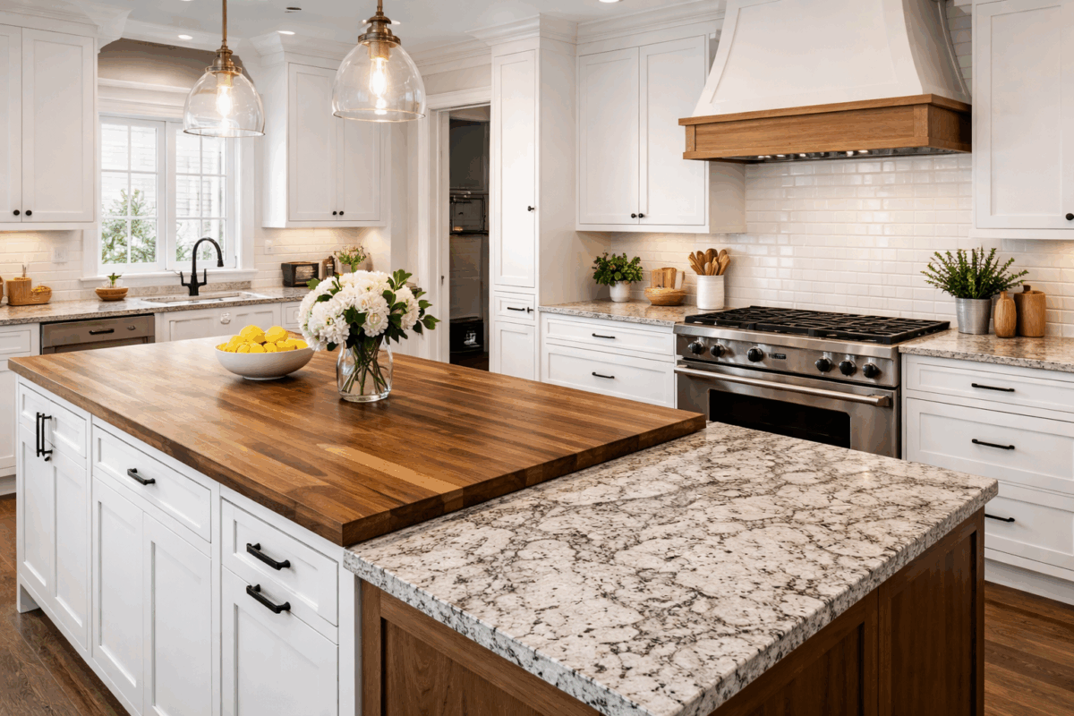 Butcher Block vs Granite Kitchen Countertops - Element Design Build Remodel